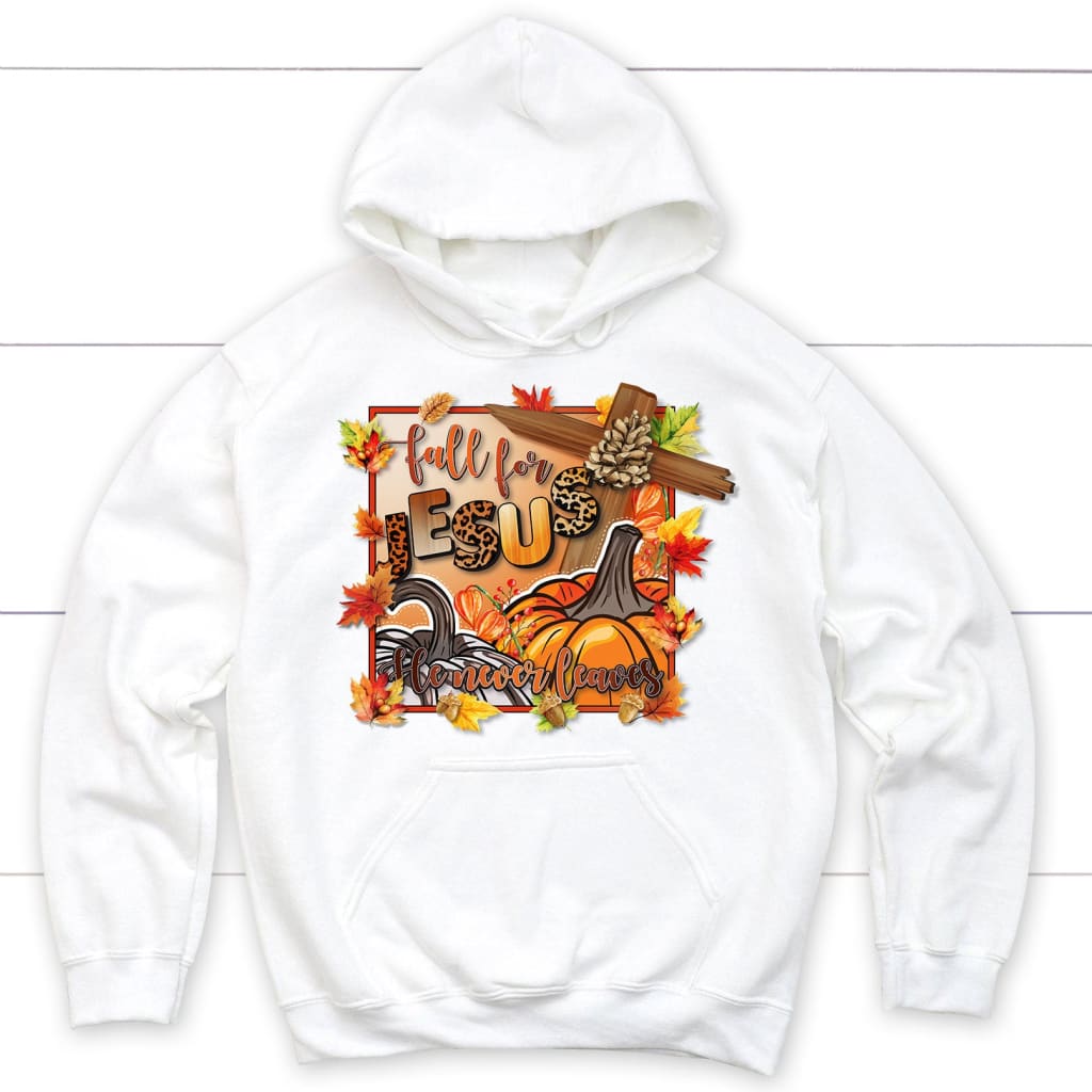 Fall For Jesus Hoodie, Pumpkins Cross, Christian Thanksgiving Hoodies ...
