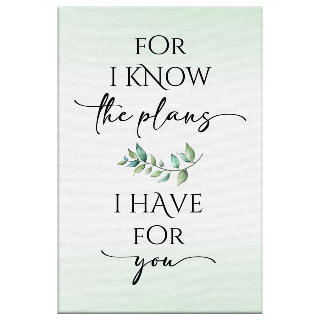 For I Know The Plans I Have For You 2 Piece Wall Art Canvas, Bible ...