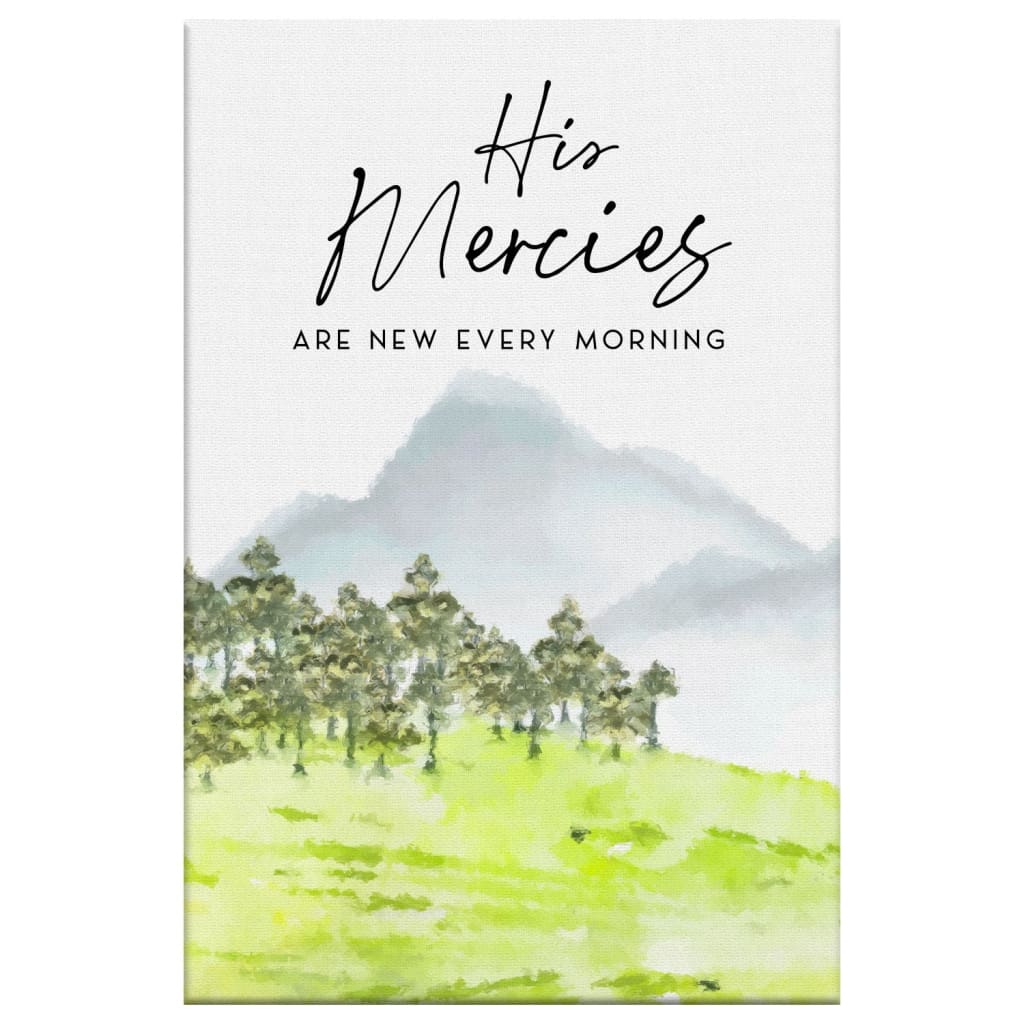 2 Piece Christian Wall Art His Mercies Are New Every Morning Great Is ...