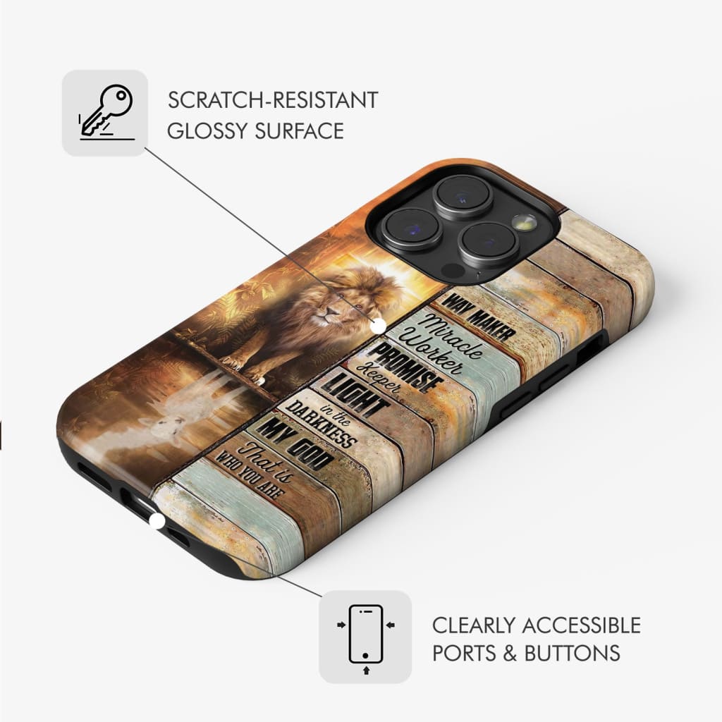 Jesus Way Maker Lion Of Judah Lamb Of God Phone Case | Christian Phone ...