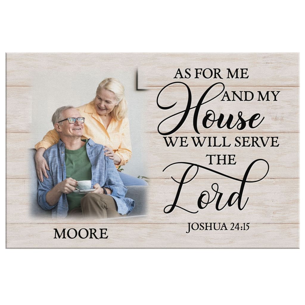 As for Me and My House Joshua 24:15 Wall Art Canvas, Personalized ...