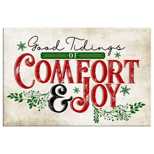 Good Tidings of Comfort and Joy Wall Art Canvas, Christian Christmas ...
