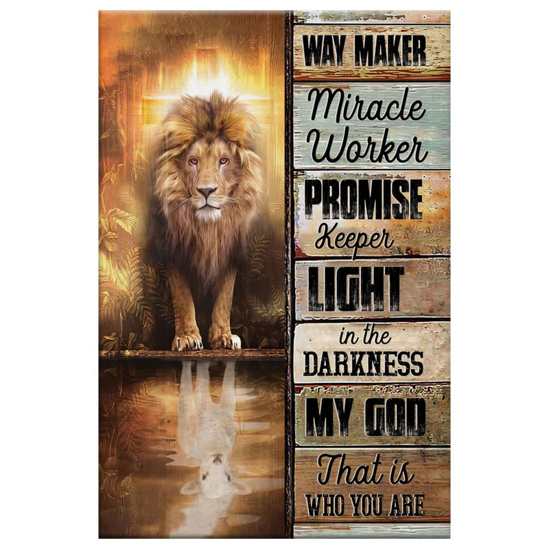 Jesus Way Maker Lion Of Judah Canvas Wall Art, Jesus Lion Wall Art ...
