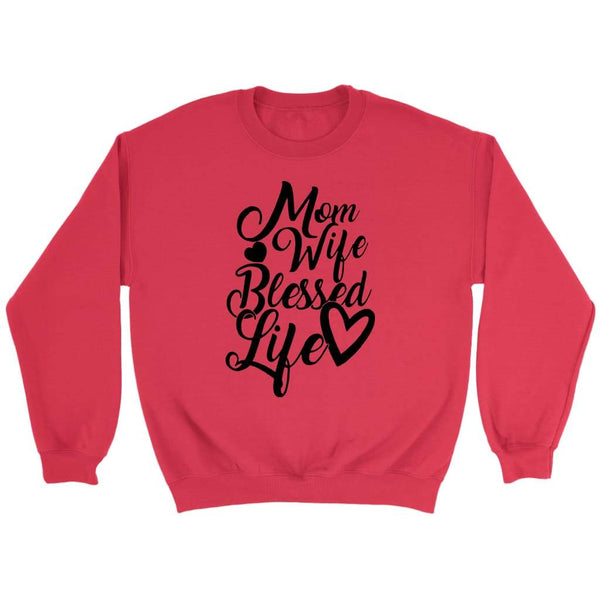 Mom Wife Blessed Life Sweatshirt, Christian Sweatshirts, Christian ...